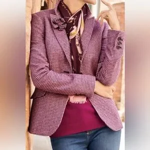 Talbots | Jackets & Coats | Nwt Talbots Shetland Wool Blend Purple ...